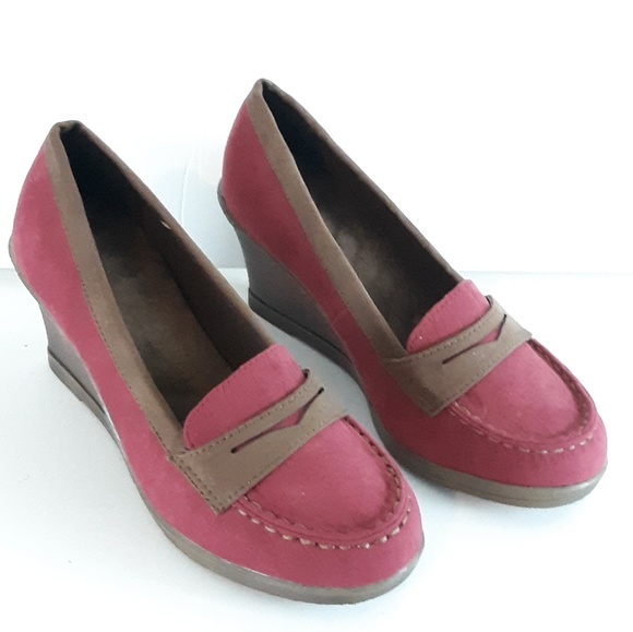 Shoes | Suede Loafer Style Wedges For Fall 8 | Poshmark